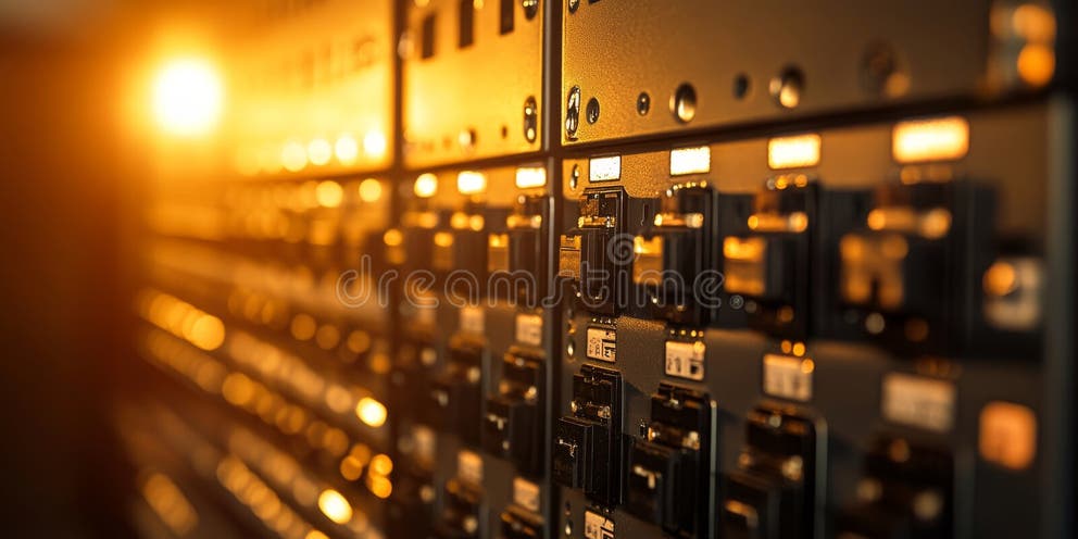A Close Up of a Server Rack in a Data Center Stock Photo - Image of ...