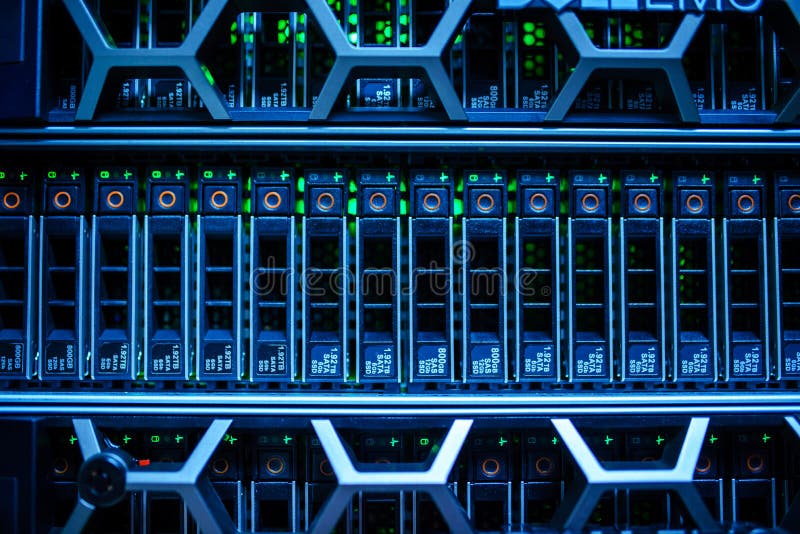 Server room equipment stock photo. Image of network - 246607986