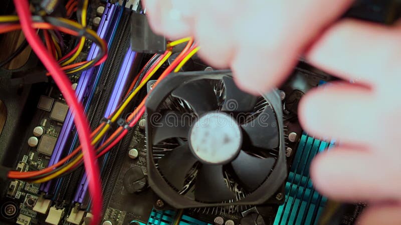 Burnt CPU on the Motherboard. Burnt Smoking Microprocessor Stock Video ...