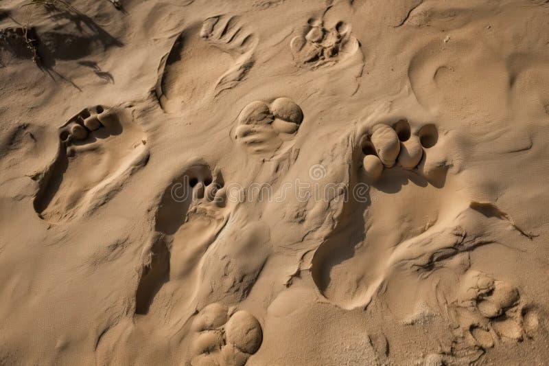 Close-up of Set of Footprints, with Each Toe Clearly Visible Stock ...