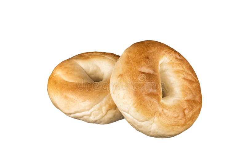 Close Up on a Set of Plain Bagel. Stock Photo - Image of background ...