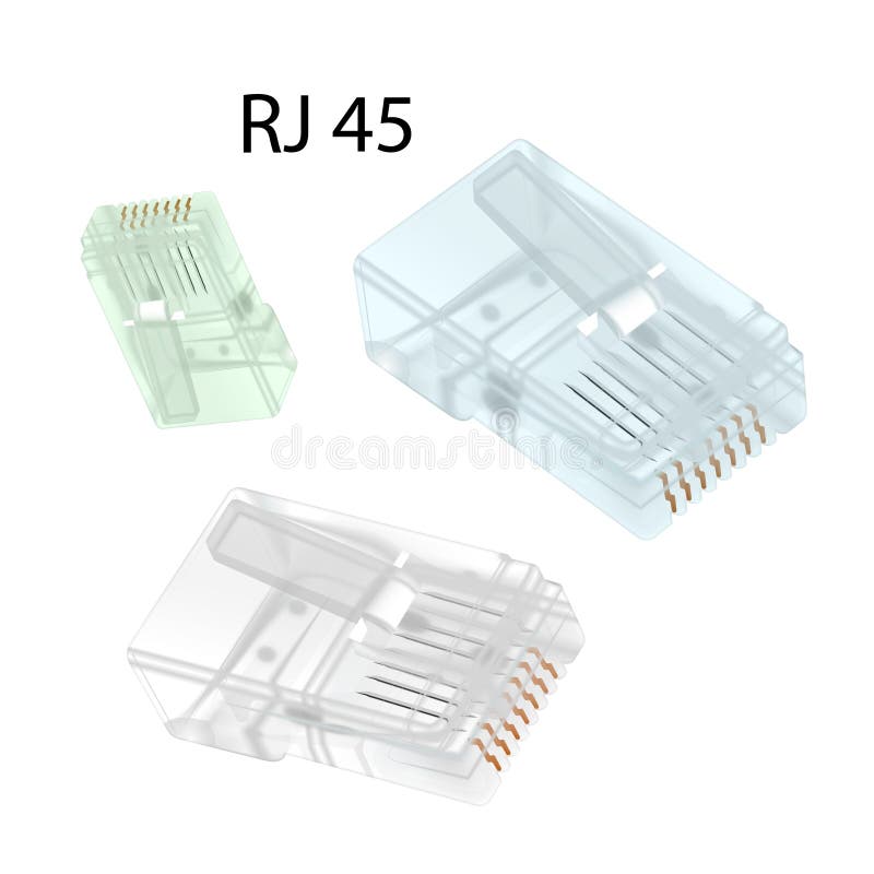 RJ-45 connector stock vector. Illustration of digital - 29074694