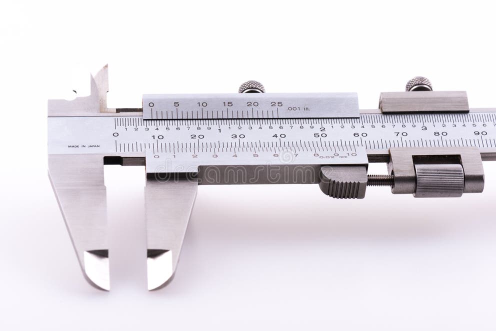 Close Up of a Set of Vernier Calipers Stock Photo - Image of scale ...