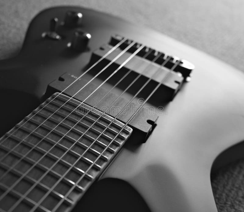 Seven String Guitar stock photo. Image of hobby, black - 30298774