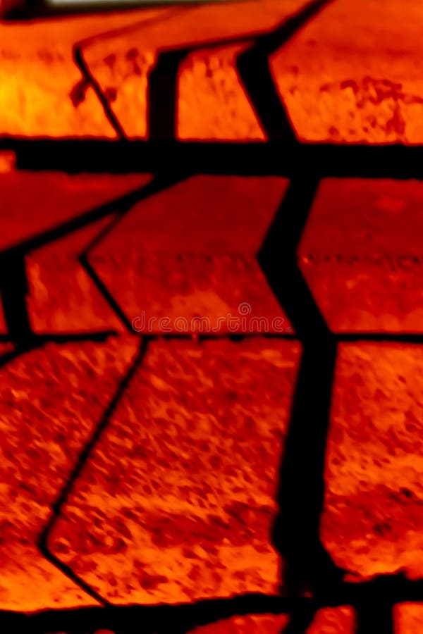 Close-up of Several Concrete Steps Illuminated by Red Night Light ...