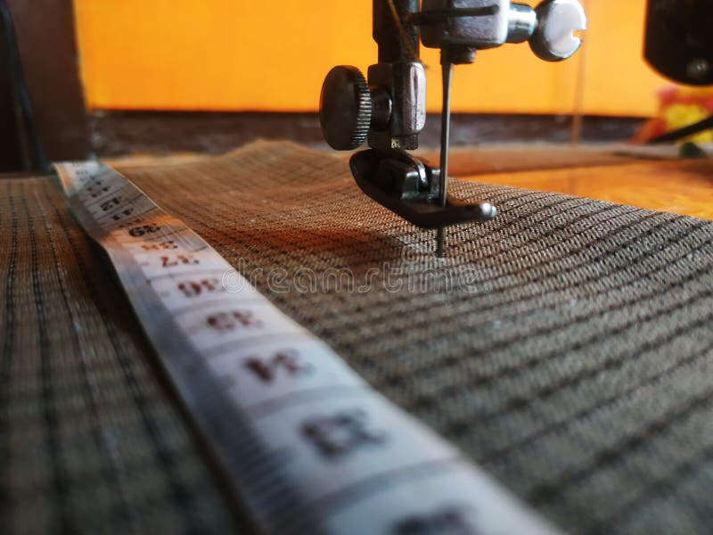Fabric Sewing Machine and Meter Stock Photo - Image of design, craft ...