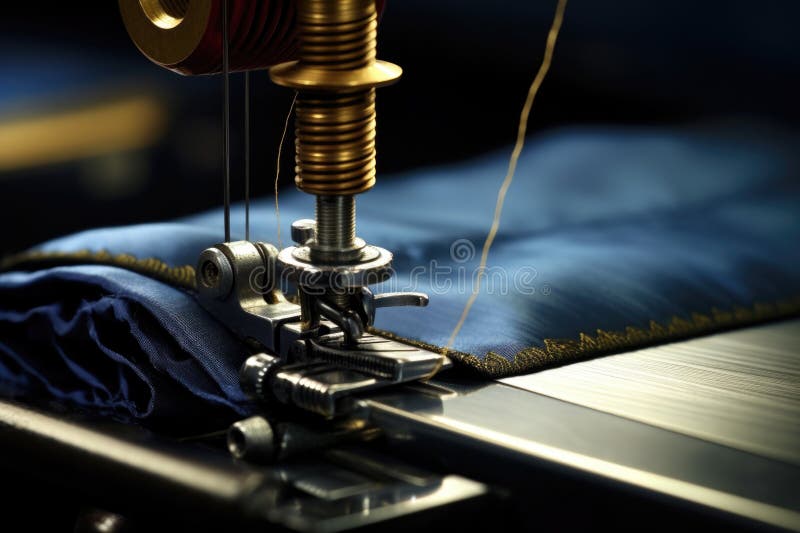 Close-up of a Sewing Machine Needle and Thread Stock Photo - Image of ...