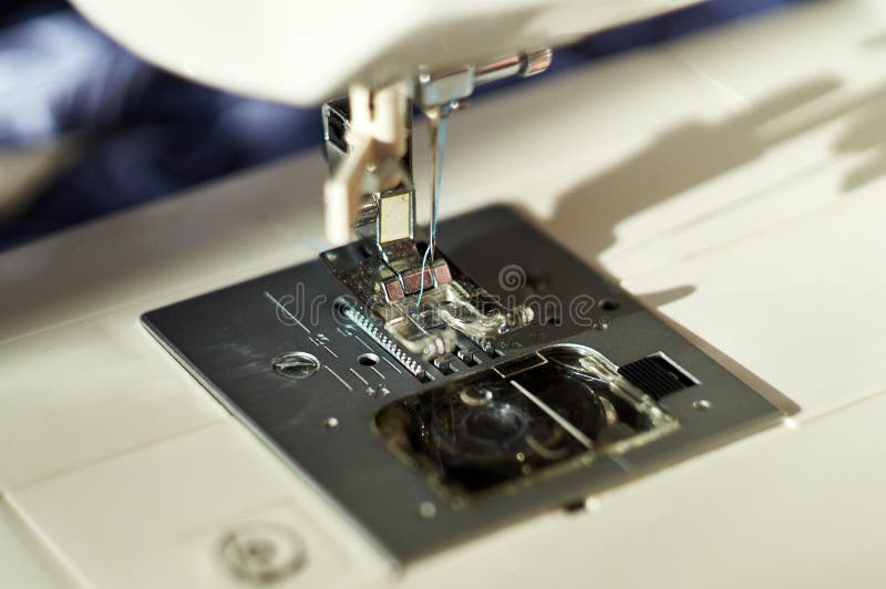 Close-up of Sewing Machine and Sewing Needle Stock Photo - Image of ...