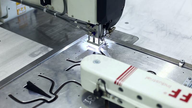 Close-up of Sewing Machine Stitching on Templates Stock Video - Video ...