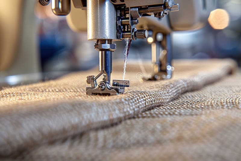 Close-up of a Sewing Machine at Work. Generated by Artificial ...