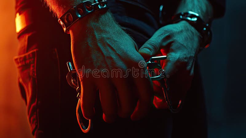Close-up of Shackled Hands. Selective Focus Stock Photo - Image of ...