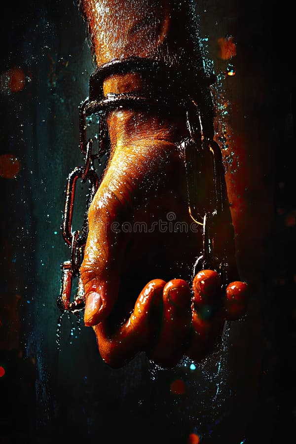 Close-up of Shackled Hands. Selective Focus Stock Image - Image of pray ...