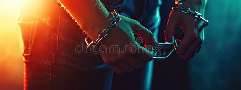 Close-up of Shackled Hands. Selective Focus Stock Image - Image of hand ...