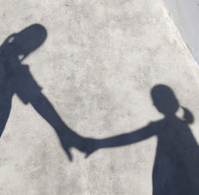 Close Up of Shadow of People Holding Hands Created Using Generative Ai ...