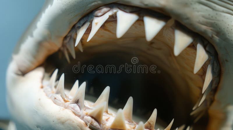 Close-up of a Shark s Jaw stock illustration. Illustration of wildlife ...