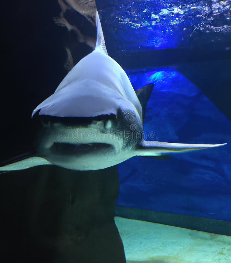 Close Up of Shark in Water Created Using Generative Ai Technology Stock ...