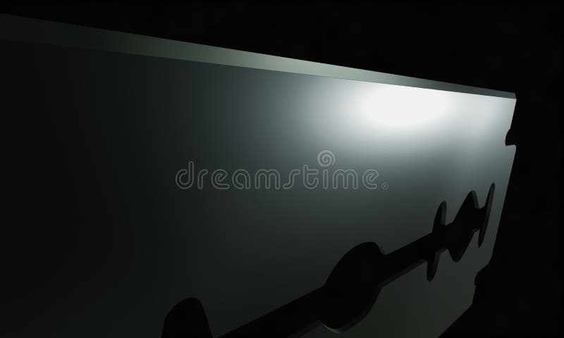 Close Up of Sharp Razor Blade Steel Metal Stock Illustration ...