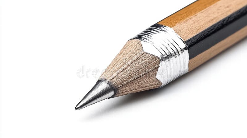Close Up Sharpened Pencil Tip Against White Background Stock ...