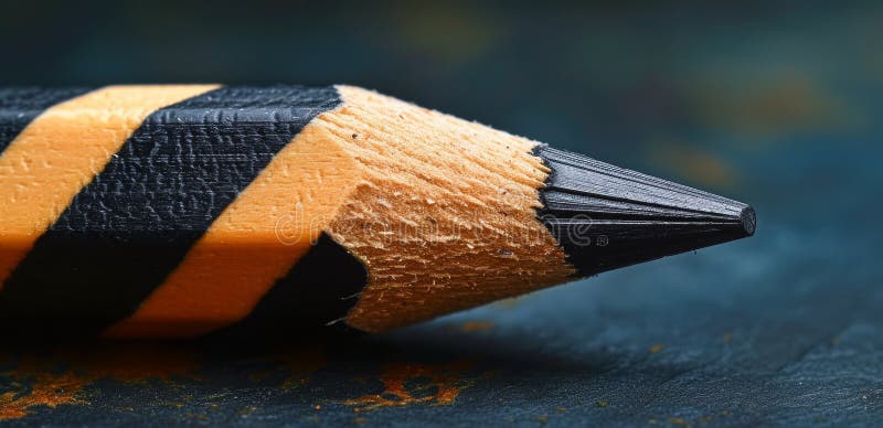 Close-up of a Sharpened Pencil Tip Stock Illustration - Illustration of ...