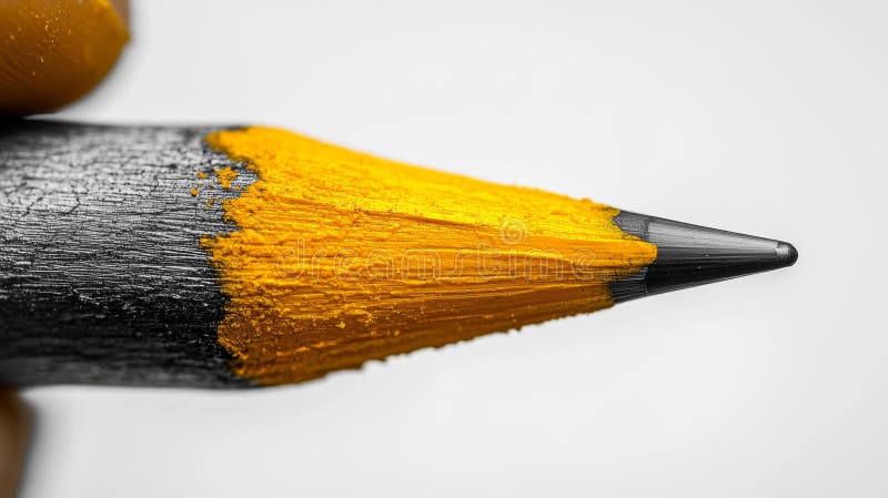 Close-Up of a Sharpened Pencil Tip Generative AI Stock Illustration ...