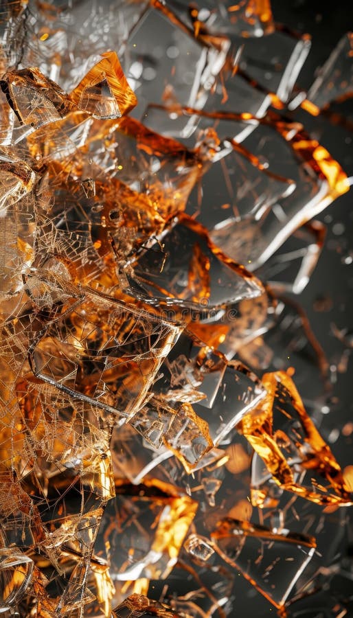 Close Up of Shattered Glass an Artistic Composition Showcasing ...