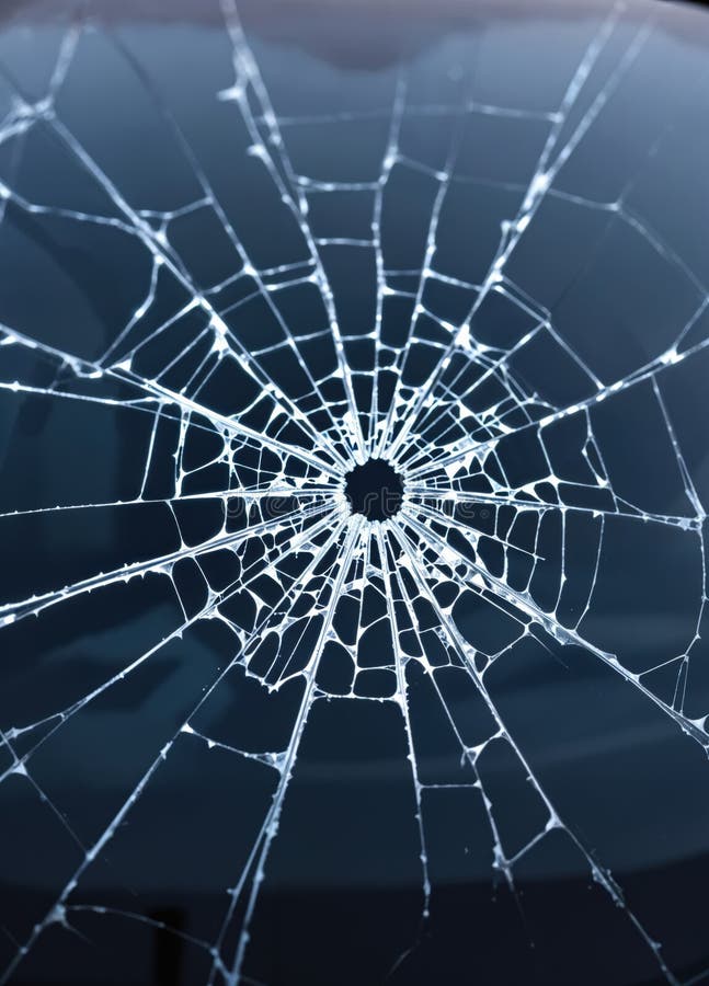 Broken Glass on the Car As a Background. Close-up. Shattered Glass ...