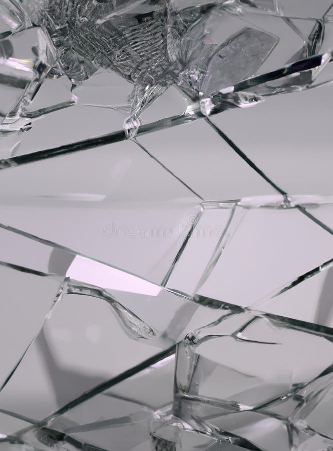 Close Up of Shattered Glass Created Using Generative Ai Technology ...