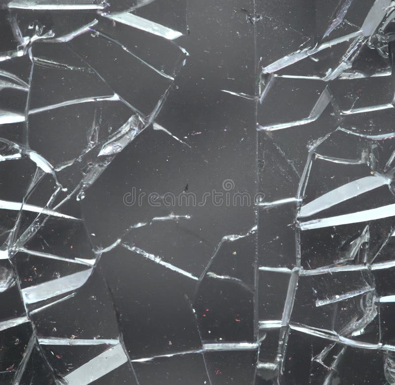 Close Up of Shattered Glass Created Using Generative Ai Technology ...