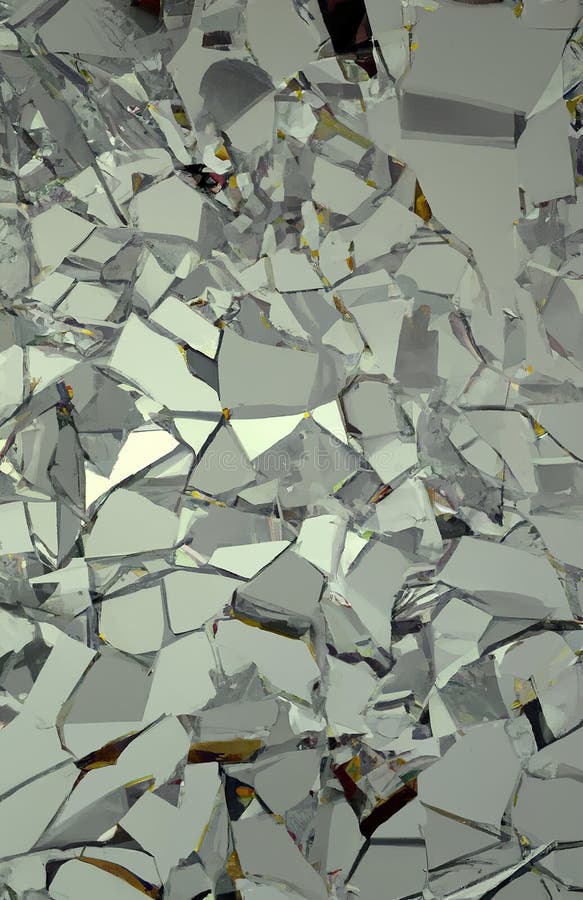 Close Up of Shattered Glass Created Using Generative Ai Technology ...