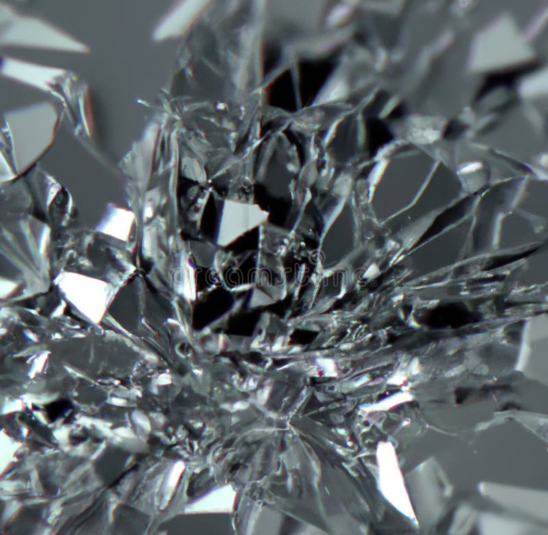 Close Up of Shattered Glass Created Using Generative Ai Technology ...