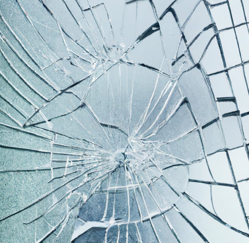 Close Up of Shattered Glass Created Using Generative Ai Technology ...