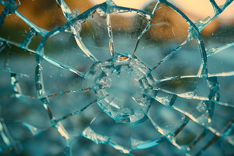 Shattered Glass Close-Up for Abstract Art and Design Concept ...