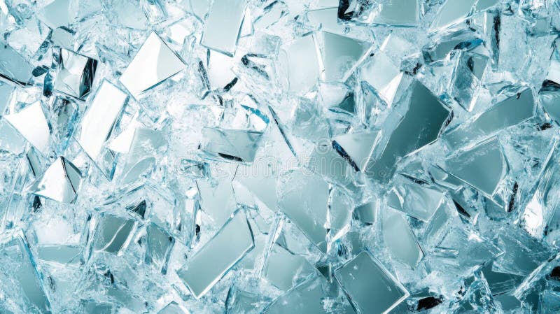 Close-up of Shattered Ice with Sharp Edges and a Blue Tinge Stock ...