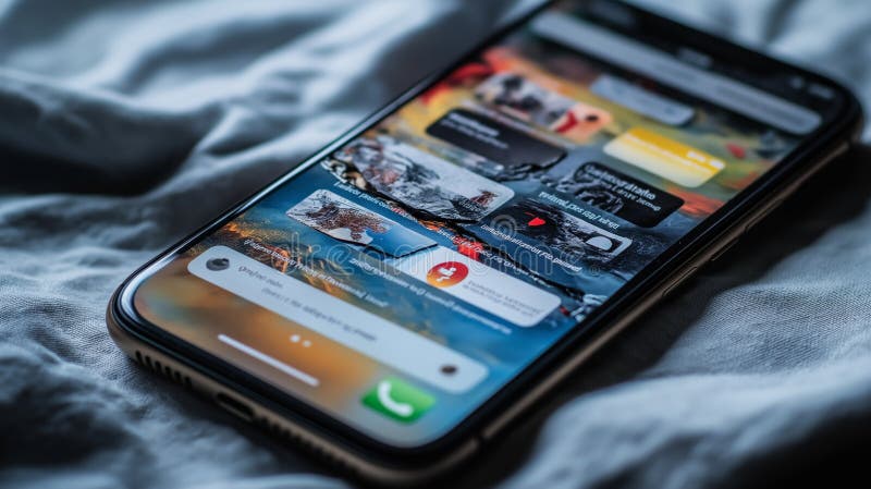 Close-up of Shattered Smartphone Screens with Glowing Reflections ...