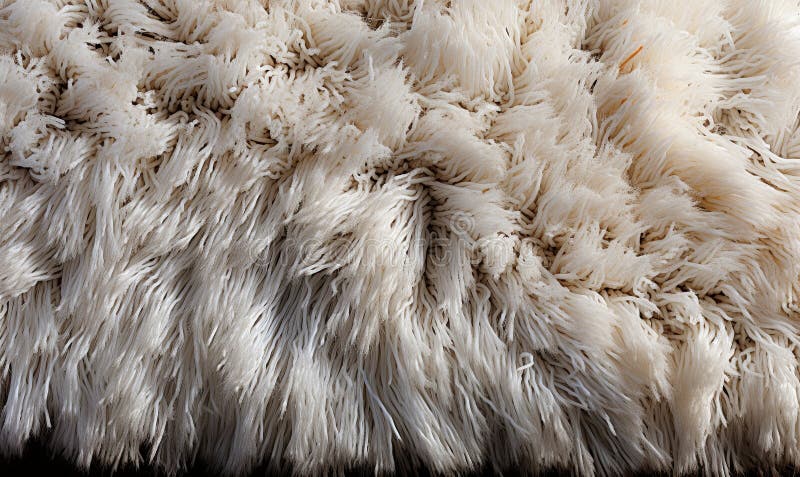 Close Up of Sheepskin Rug on Table Stock Photo - Image of fluffy ...