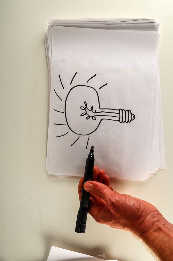 Close-up of Sheet with Drawing Idea Stock Image - Image of isolated ...