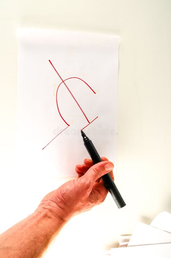 Close-up of Sheet with Drawing Stock Photo - Image of macro, white ...