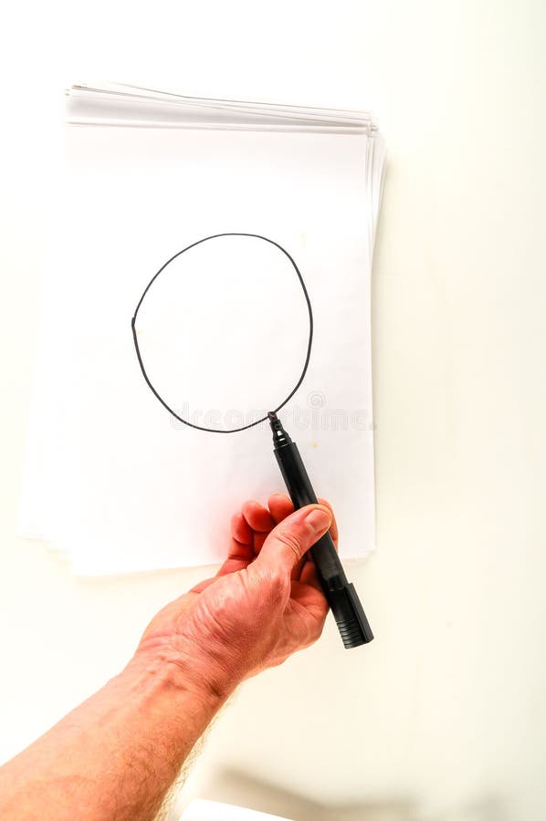 Close-up of Sheet with Drawing Stock Photo - Image of white, modern ...