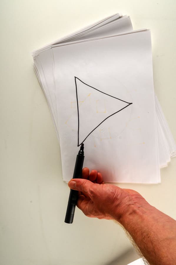 Close-up of Sheet with Drawing Stock Photo - Image of modern, drawing ...