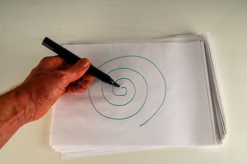 Close-up of Sheet with Drawing Stock Photo - Image of single, studio ...