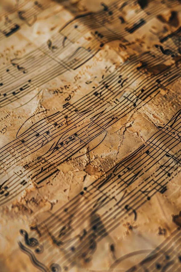 Close Up of a Sheet of Music on a Table, Perfect for Music Related ...