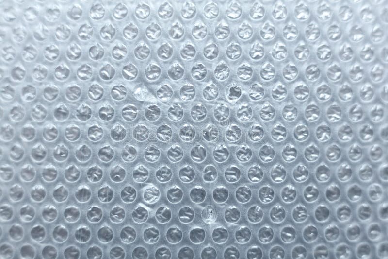 Close-up of a Sheet of Plastic Wrap with Bubbles. Stock Image - Image ...