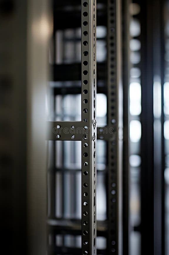 In Close-up, a Shelf Constructed from Metal is Visible, Adorned with ...