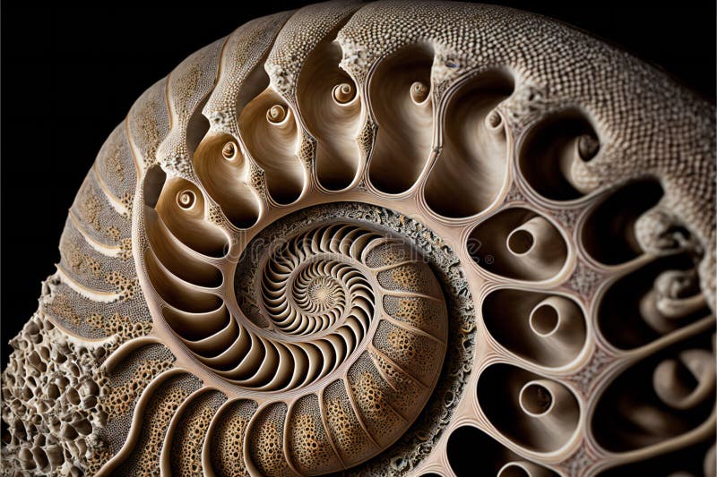 Close Up of a Shell Intricate, Technology, Science Stock Illustration ...