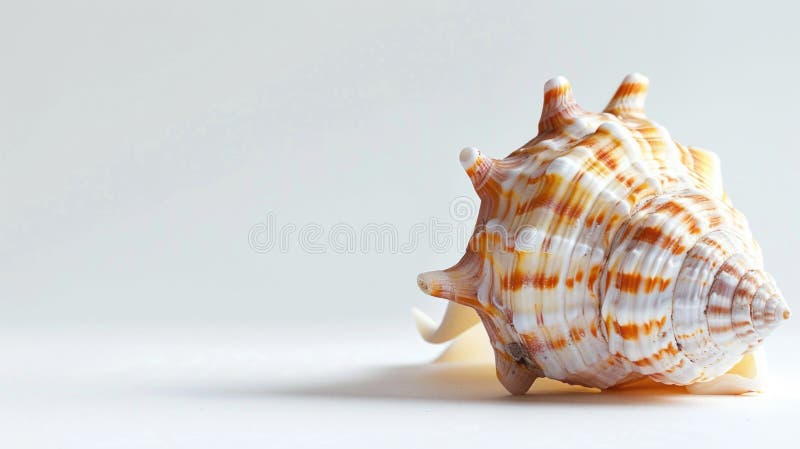 Close Up of a Shell on a White Surface, Perfect for Beach Themed ...