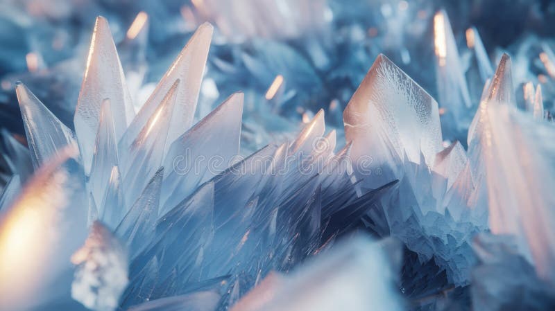 Close-Up of Shimmering Ice Crystals Stock Photo - Image of detail ...