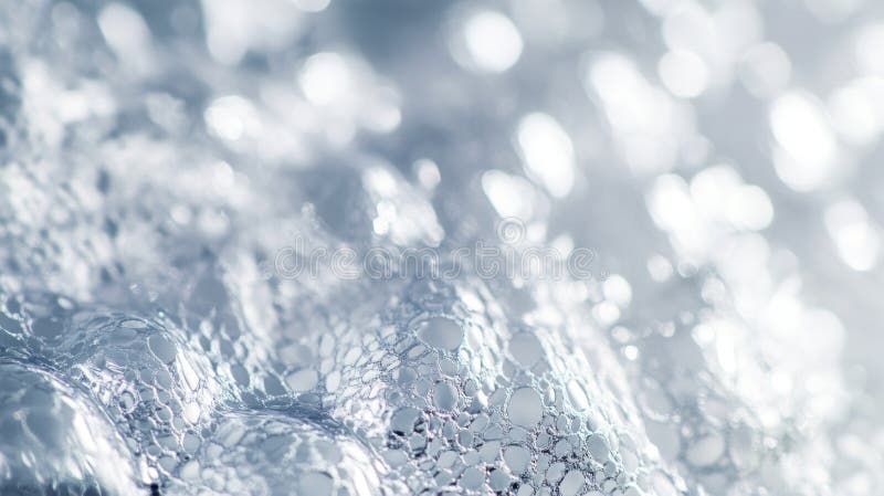 Close-up of Shimmering Soap Bubbles Reflecting Light in Abstract ...