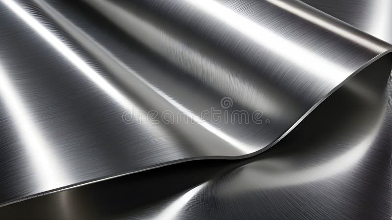 Close-Up of Shiny Aluminum Metal Sheet Stock Illustration ...