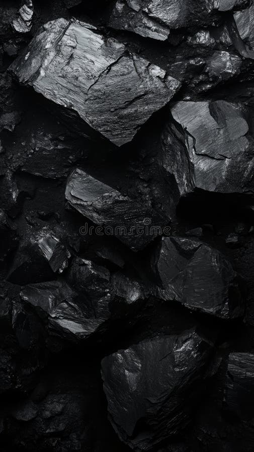 Close-up of Shiny Black Coal Rocks Stock Image - Image of mineralogy ...