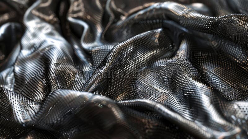 Close Up Shiny Black Fabric Suitable Textile Backgrounds Stock Photos ...